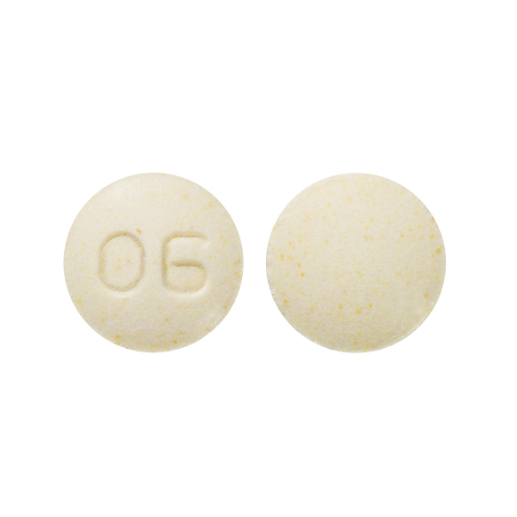 Round Yellow Pill 230 On One Side V On Other